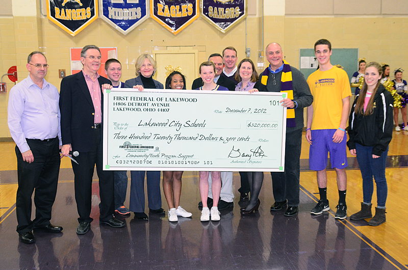 First Federal Of Lakewood s Presents The Big Check To LHS The first-federal-of-lakewood-s-presents-the-big-check-to-lhs-the